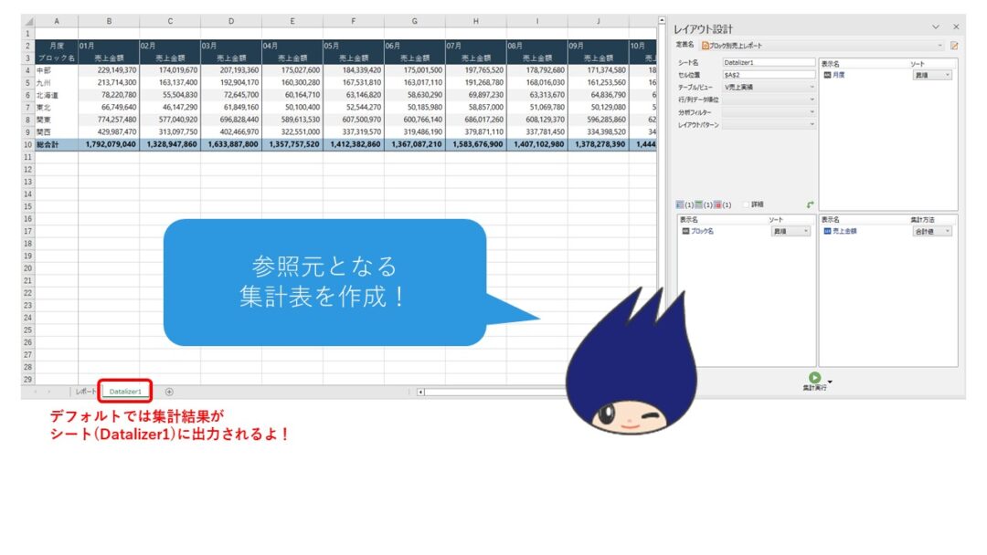 集計表の形にとらわれずExcelセル参照で自由なレイアウトでExcelレポートを作る方法 | WingArc TECH BLOG