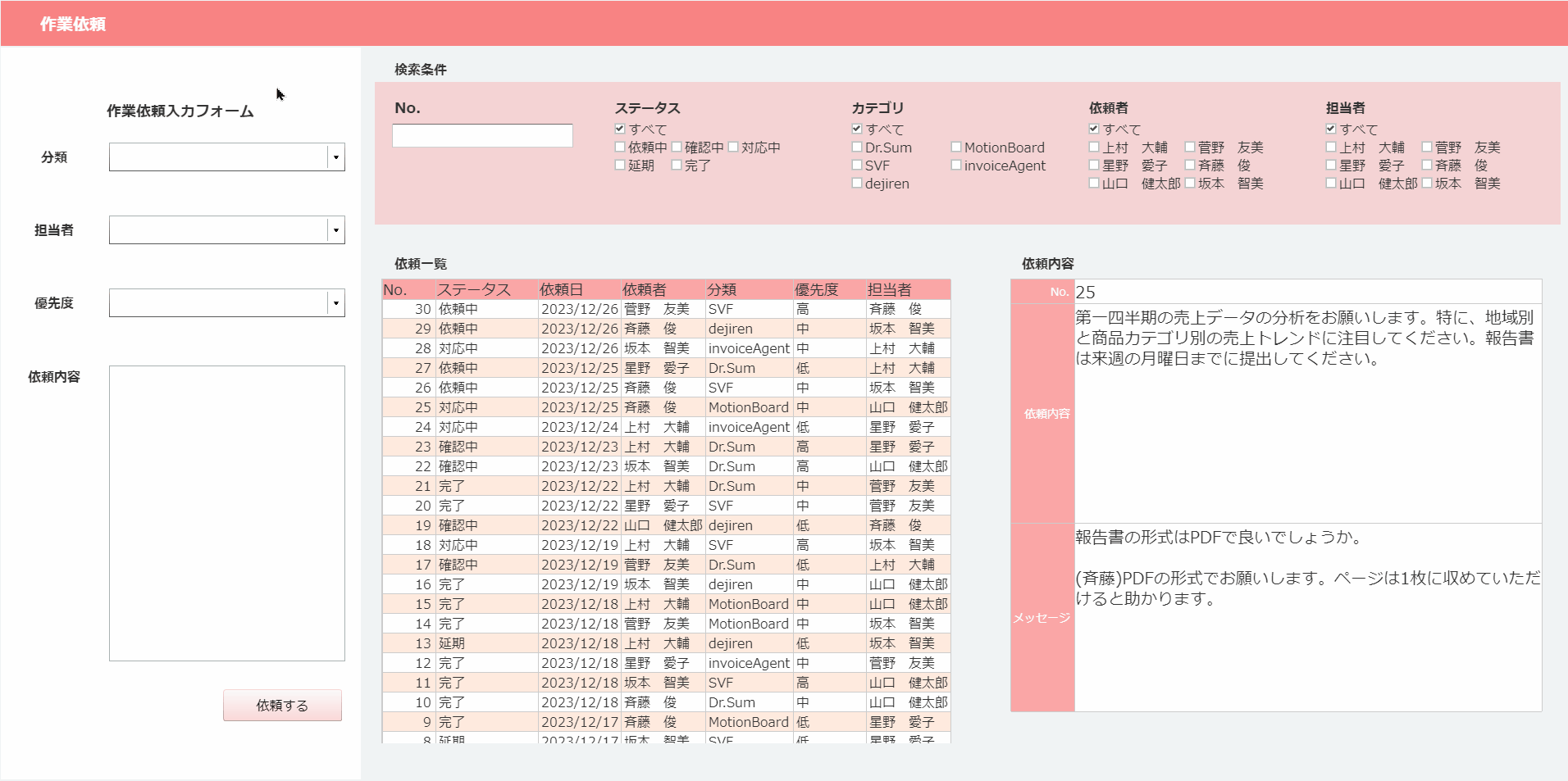 【業務アプリなBI】明細表アイテム(詳細形式)で作業依頼ボードを作成してみよう | WingArc TECH BLOG